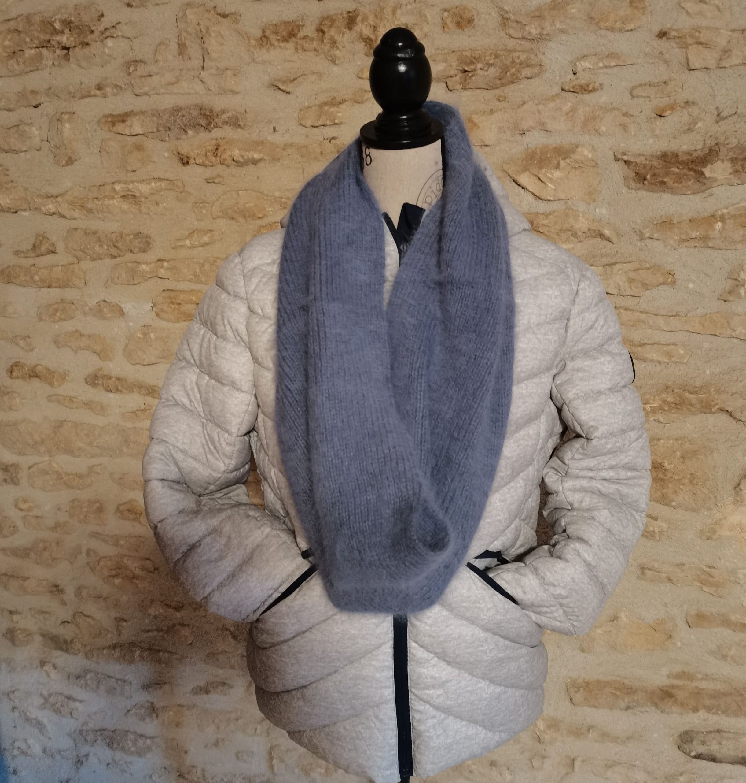 Snood 80% Angora émeraude - Marie Tricote
